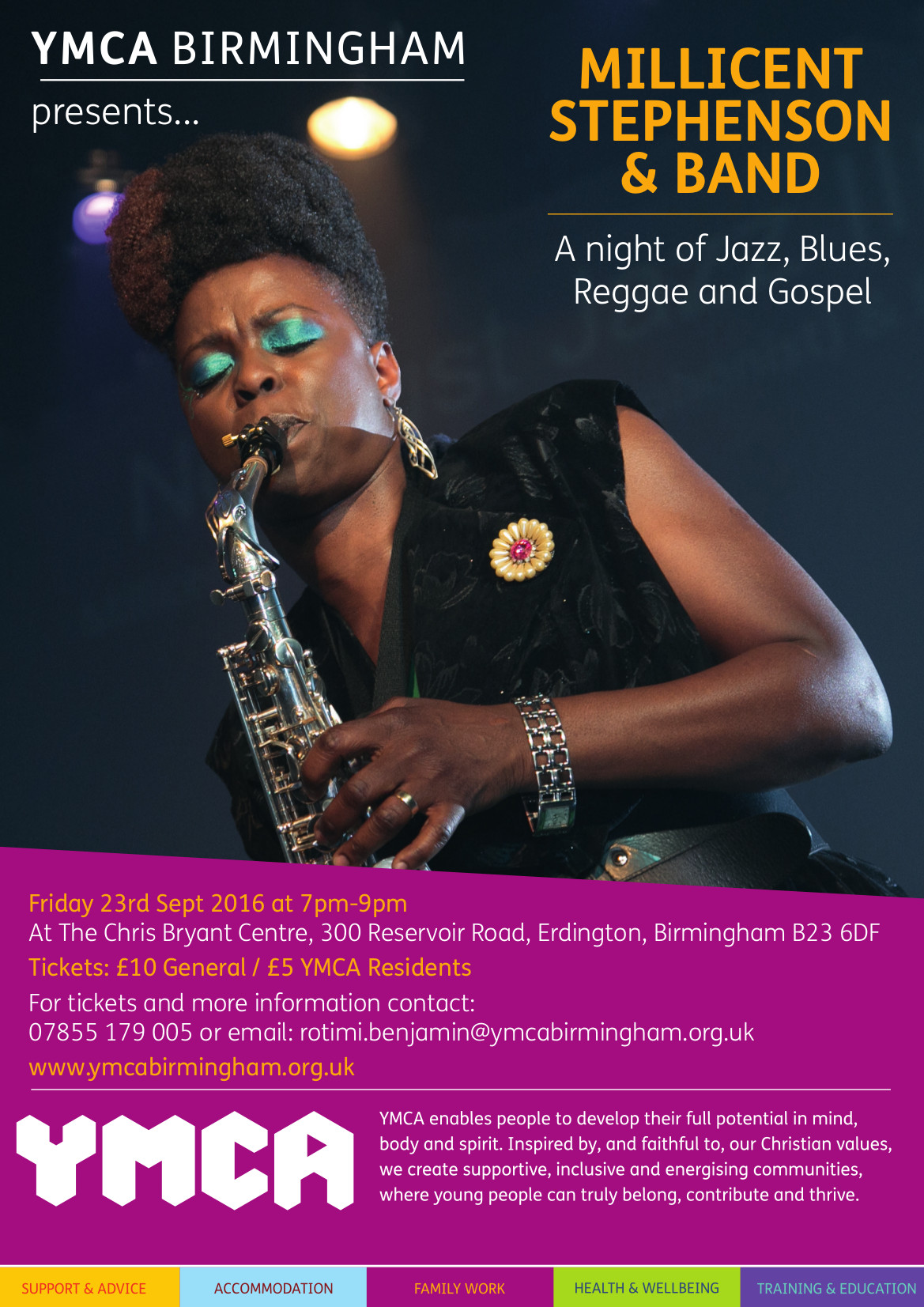 YMCA Concert Tomorrow - Fri 23rd Sept - Millicent Stephenson